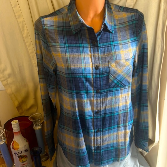 Pendleton | Tops | Pendleton Plaid Blue Green 0 Cotton Long Sleeve Button Light Weight Shirt S ...